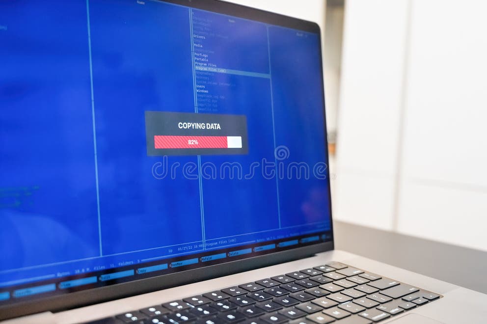 Copying Documents from a Pc. Folders with Documents on a Laptop ...