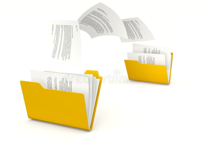 Copying files from folder stock illustration. Illustration of icon ...