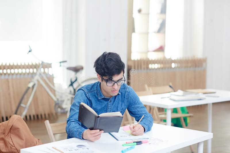 College Student Copying Notes Stock Photo - Image of sitting, american ...