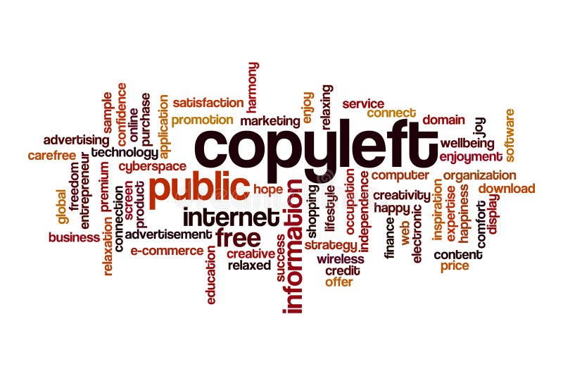 Copyleft cloud concept stock illustration. Illustration of technology ...