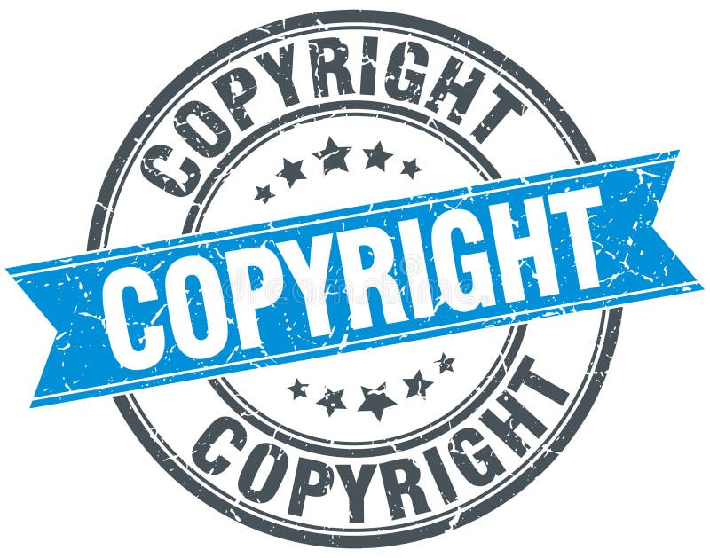 Copyright Blue Round Grunge Vintage Stamp Stock Vector - Illustration ...