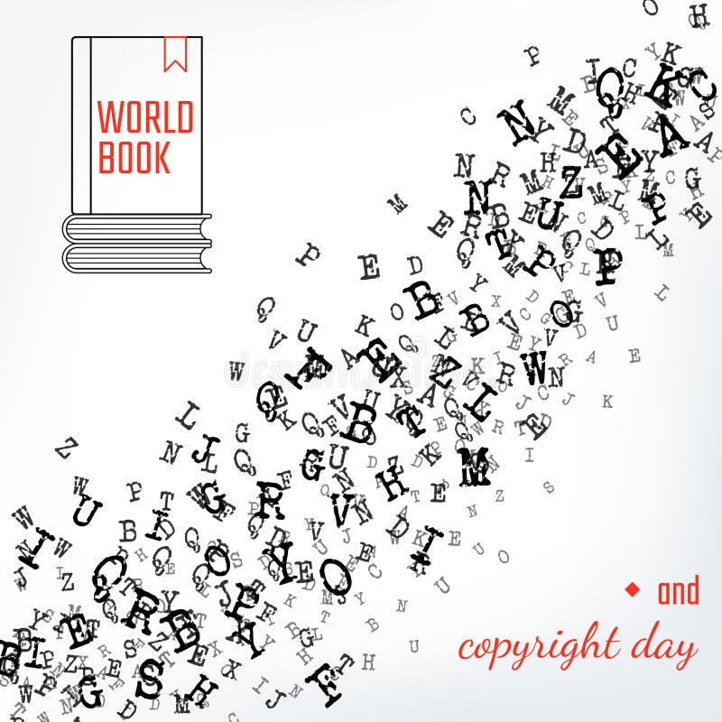 Copyright and book day stock vector. Illustration of book - 69454477