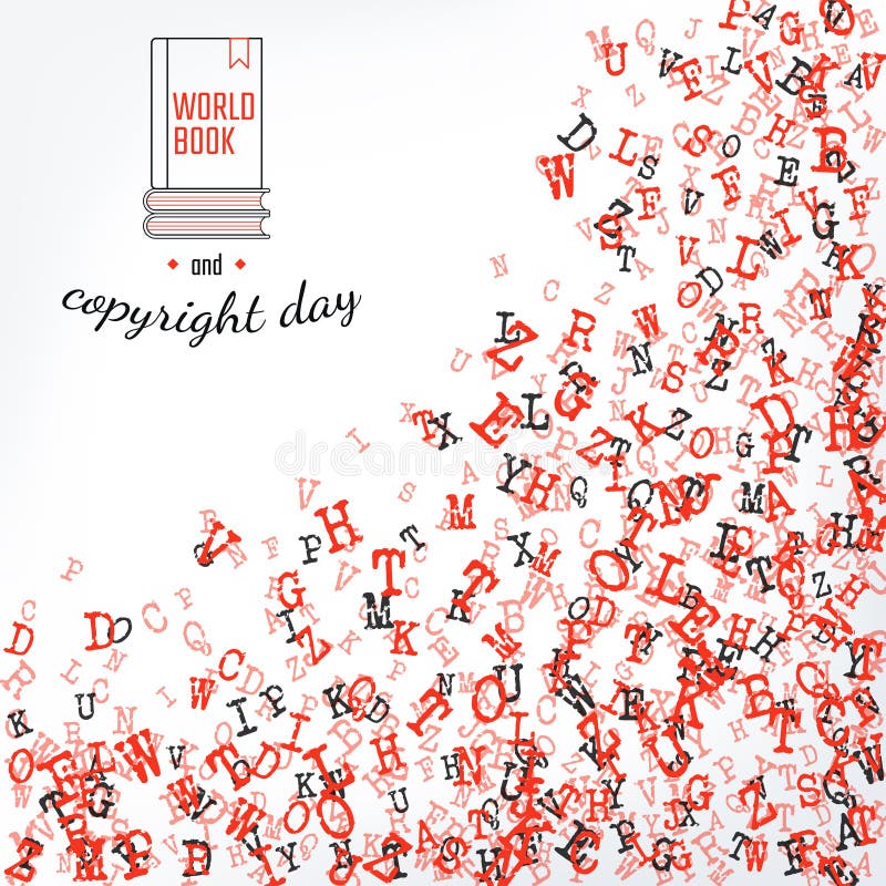 Copyright and book day stock vector. Illustration of april - 69454497