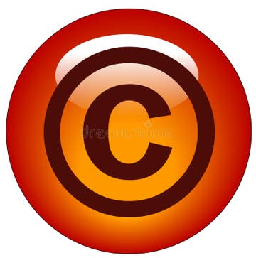 Copyright button or icon stock vector. Illustration of symbol - 6401251