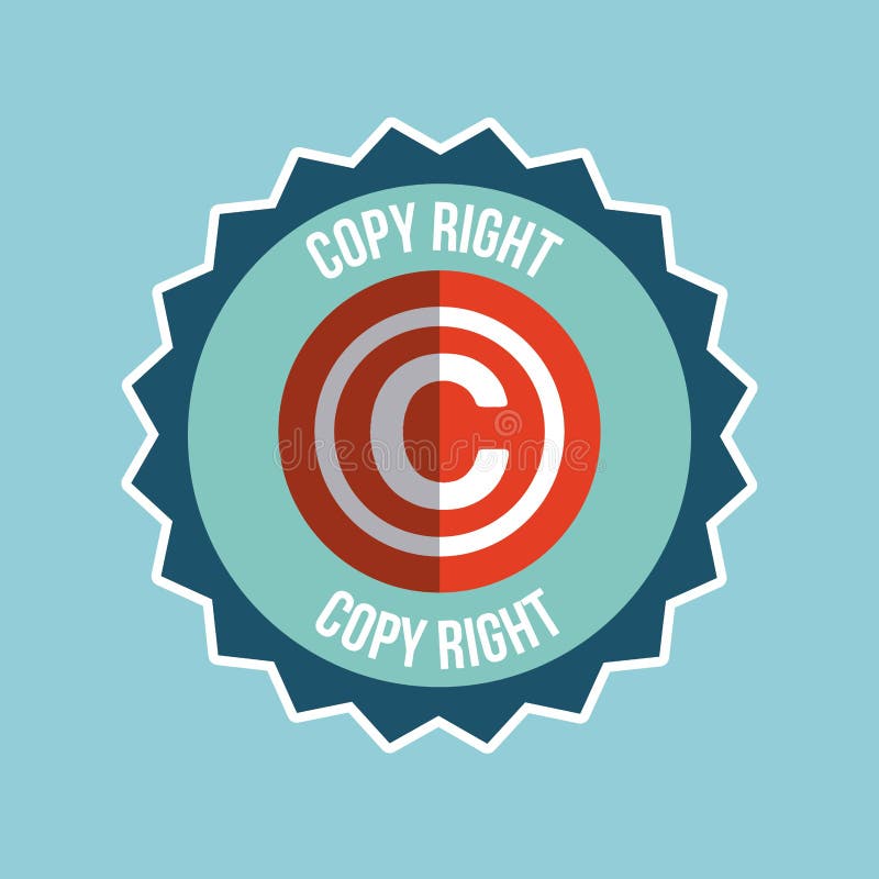 Copyright concept design stock illustration. Illustration of right ...