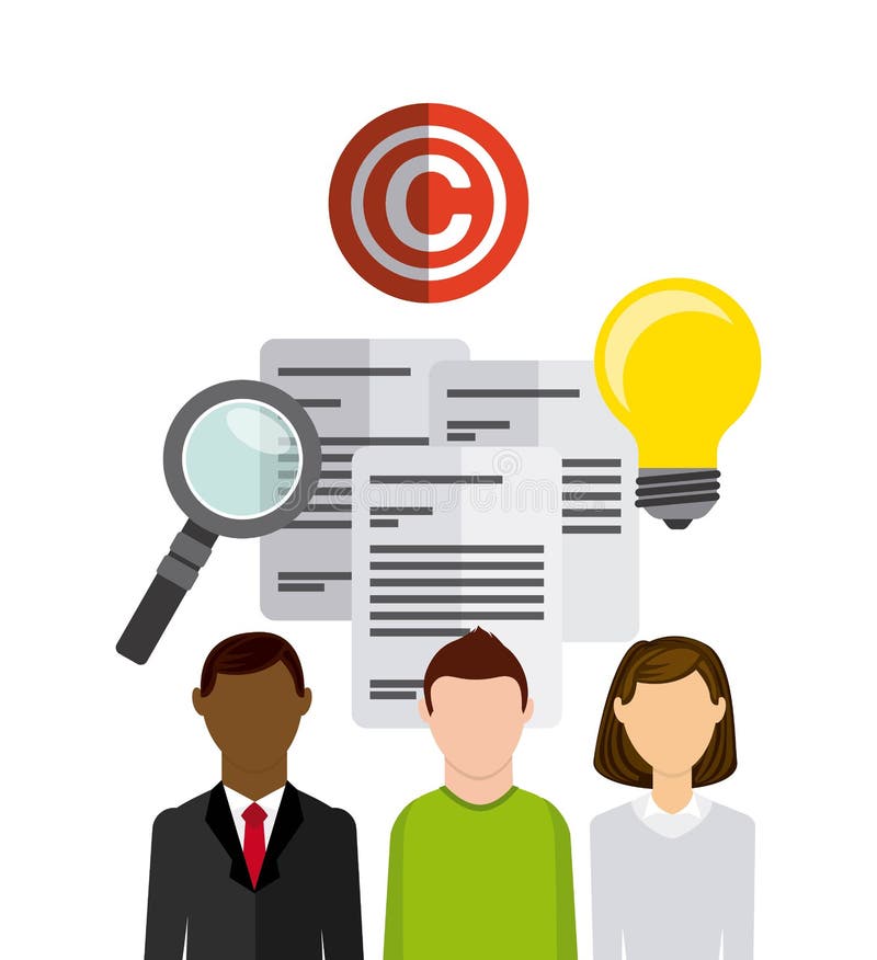 Copyright concept design stock illustration. Illustration of copyright ...