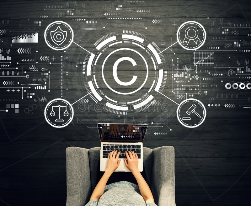 Copyright Concept with Person Holding a Light Bulb Stock Photo - Image ...