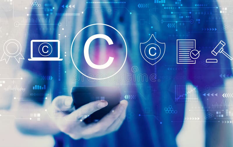 Copyright Concept with Person Holding a Light Bulb Stock Photo - Image ...