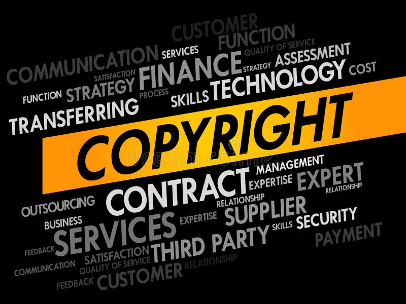 COPYRIGHT Word Cloud Concept Background Stock Illustration ...