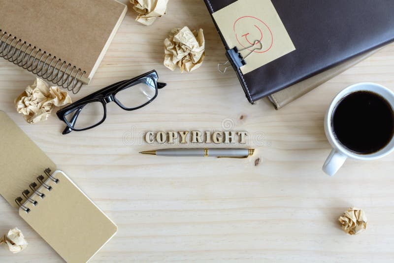 Copyright Document Folder and Desk Office Stock Photo - Image of ...