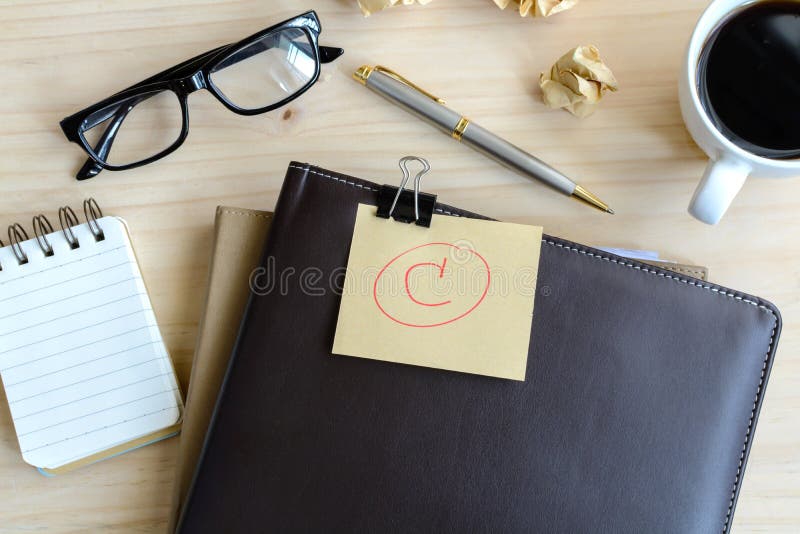 Copyright Document Folder and Desk Office Stock Image - Image of ...