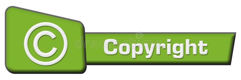 Copyright Green Triangle Horizontal Stock Illustration - Illustration ...