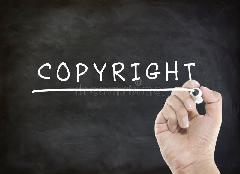 Copyright with Hand Writing Stock Photo - Image of intellectual ...