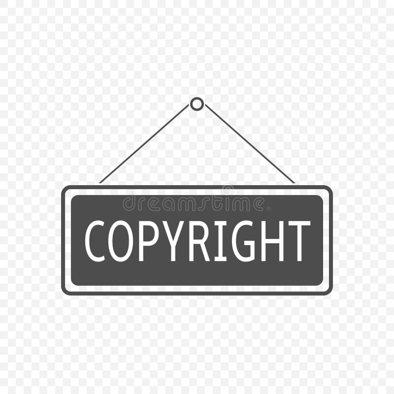 Copyright Hanging sign stock illustration. Illustration of ...