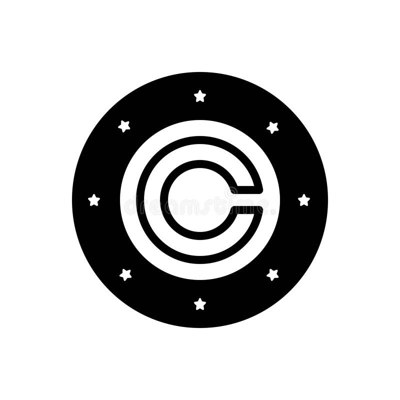 Black Solid Icon for Copyright, Label and Legal Stock Illustration ...