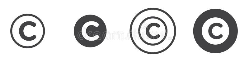 Copyright Icon Thin Line Illustration Stock Vector - Illustration of ...