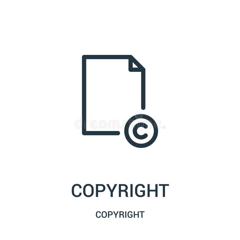 Copyright Icon Vector from Copyright Collection. Thin Line Copyright ...