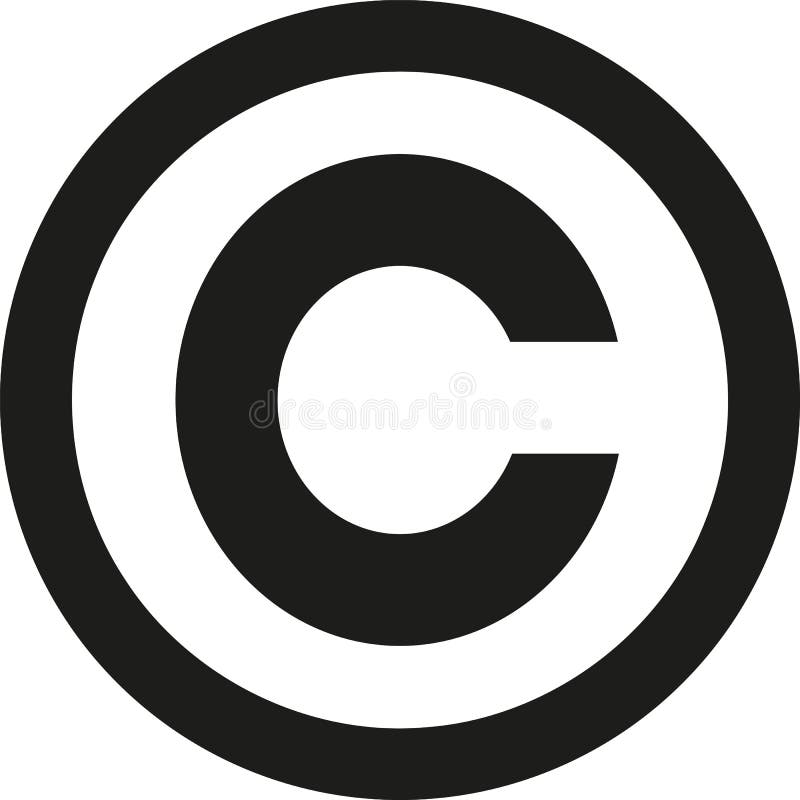 Copyright icon vector stock illustration. Illustration of label - 107153383