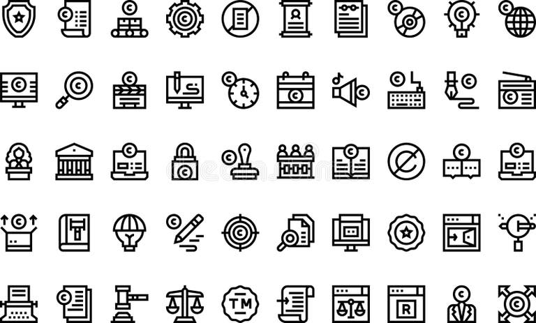 Copyright Icons High-Quality Vector Icons Collection with Editable ...