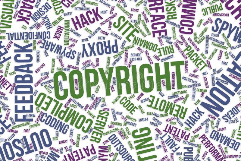 Copyright, Conceptual Word Cloud for Business, Information Technology ...