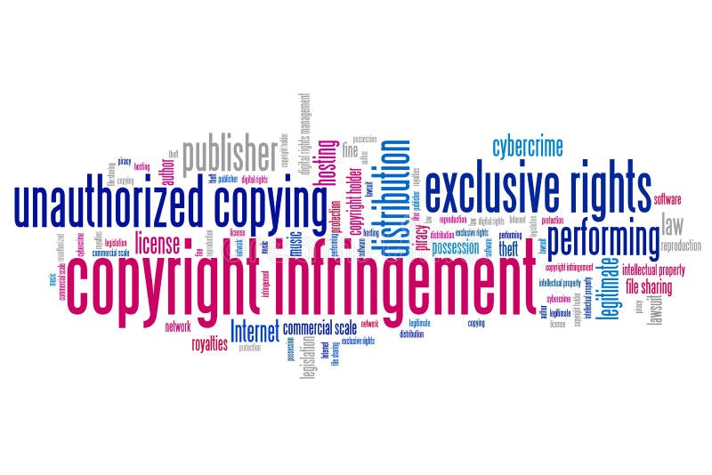 Copyright Symbol IP Legal Words Stock Illustration - Illustration of ...