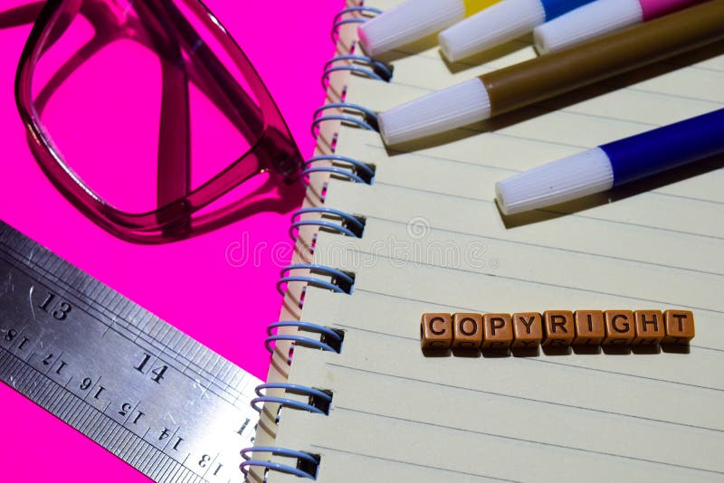 Copyright. Inspiration Message Written on Wooden Blocks Stock Photo ...