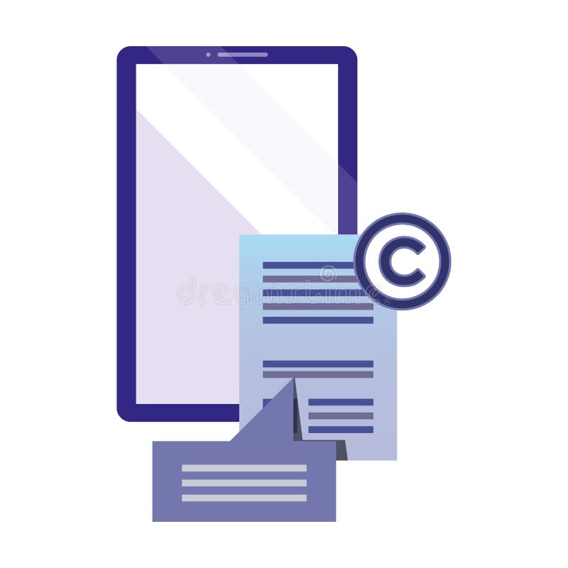 Copyright of intellectual stock vector. Illustration of device - 138238409