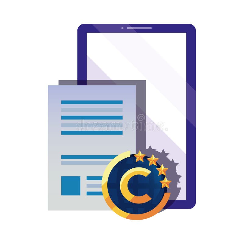 IP Patent Copyright Trademark Words Stock Illustration - Illustration ...