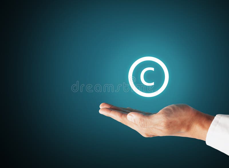 Illustration of Gold Copyright Symbol on White Background Stock Image ...
