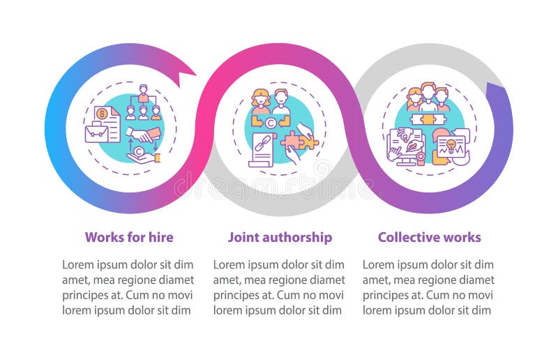Copyright Law Regulation Vector Infographic Template Stock Vector ...
