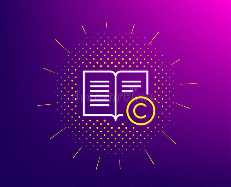 Copyright Line Icon. Copywriting or Book Sign Stock Vector ...