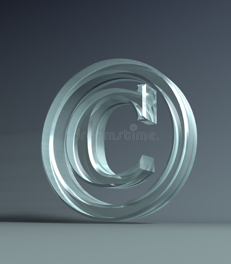 Copyright mark stock illustration. Illustration of plexiglass - 8218786