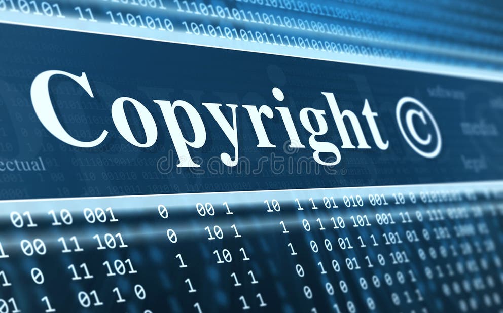 Copyright message concept stock illustration. Illustration of ...