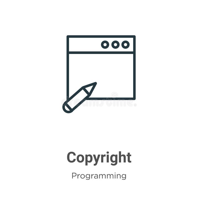 Simple copyright symbol stock vector. Illustration of design - 145690411