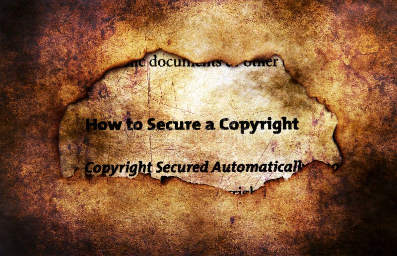 Copyright on Paper Hole Grunge Concept Stock Illustration ...