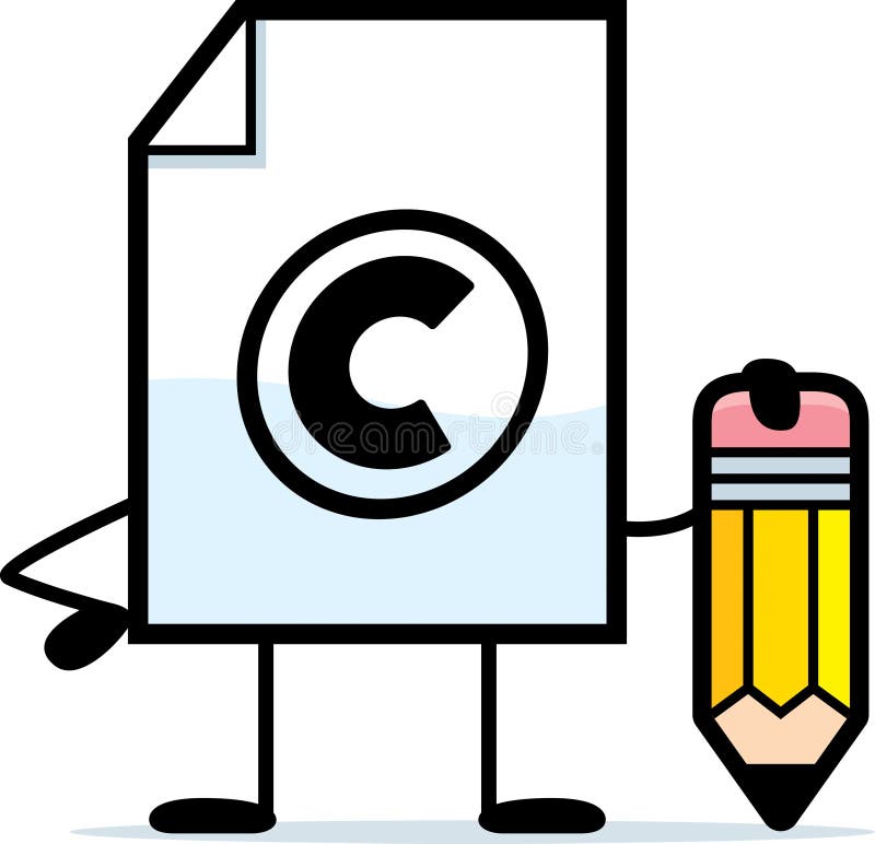 Copyright Pencil stock vector. Illustration of doddle - 47817775
