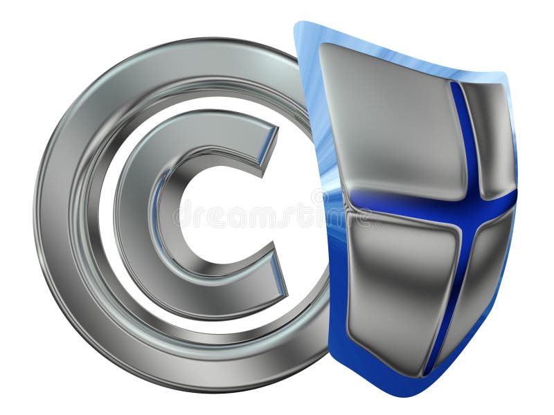 Copyright symbol stock illustration. Illustration of guard - 16229273
