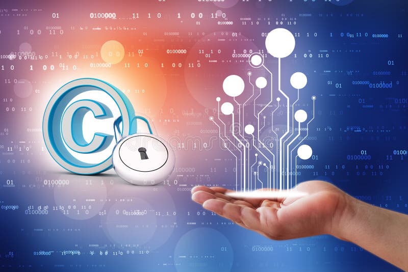 Copyright Protection Concept. 3d Render Stock Photo - Image of author ...