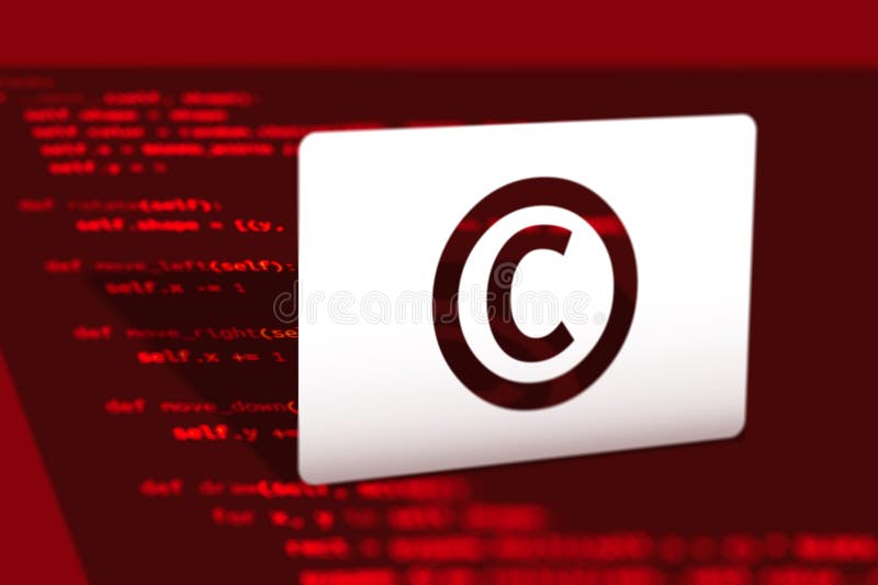 Copyright Protection of Programming Code, Concept Illustration Stock ...