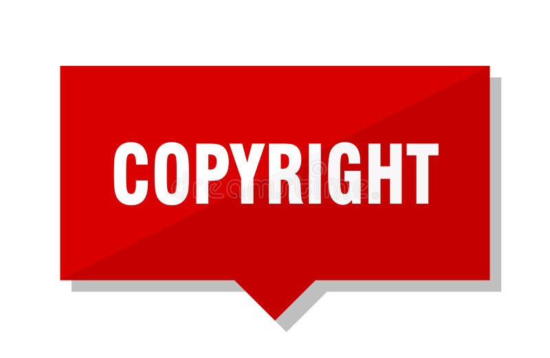 Copyright red tag stock vector. Illustration of sticker - 117515541