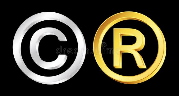 Copyright and Reserved Signs Stock Vector - Illustration of copyrights ...