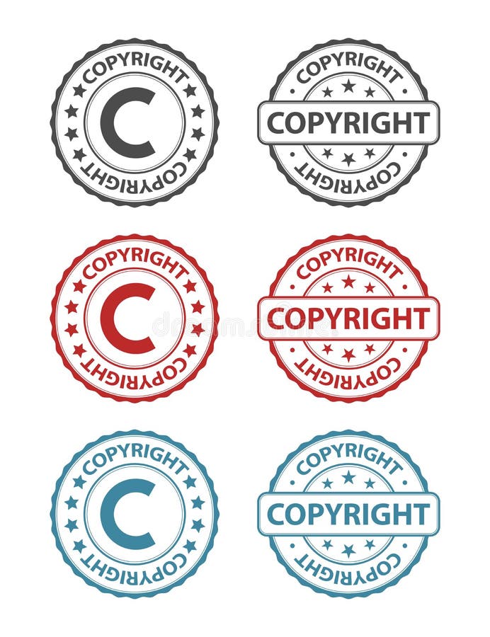 `COPYRIGHT` Rubber Stamp Over a White Background Stock Illustration ...