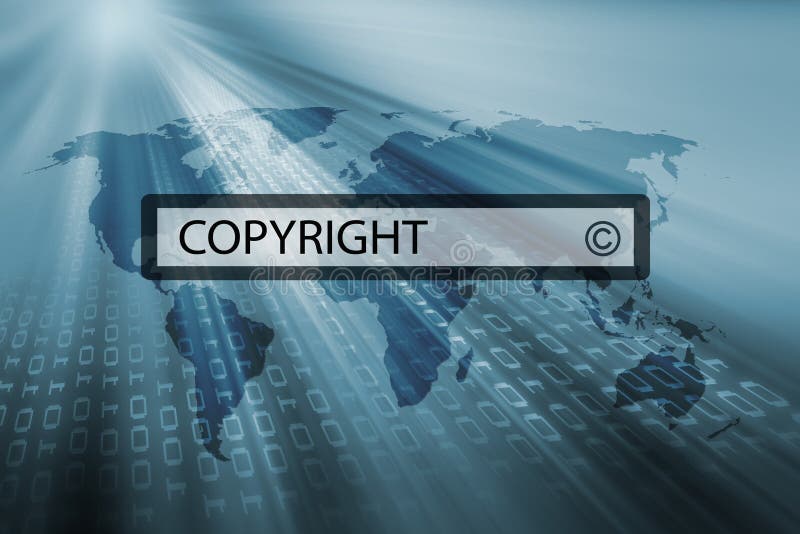Copyright message concept stock illustration. Illustration of ...