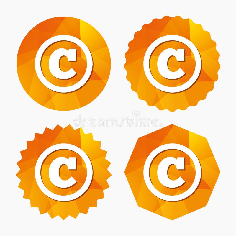 Copyright Sign Icon. Copyright Button Stock Vector - Illustration of ...