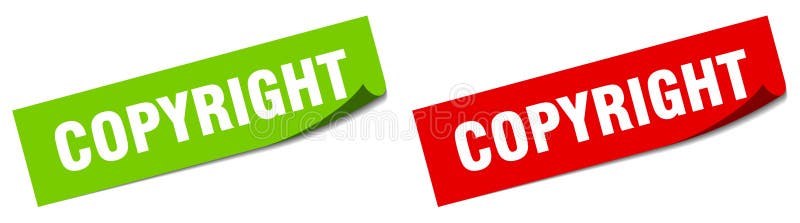 Copyright Sticker. Copyright Sign Set Stock Vector - Illustration of ...