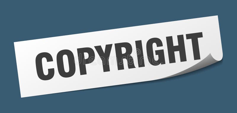 Copyright sticker. stock vector. Illustration of peeler - 153663954