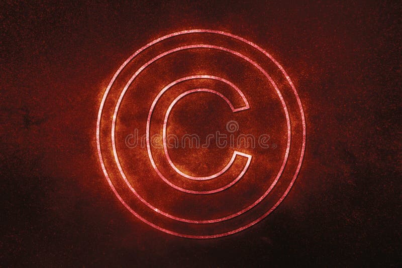 Copyright Symbol, C Letter in Circle Stock Illustration - Illustration ...