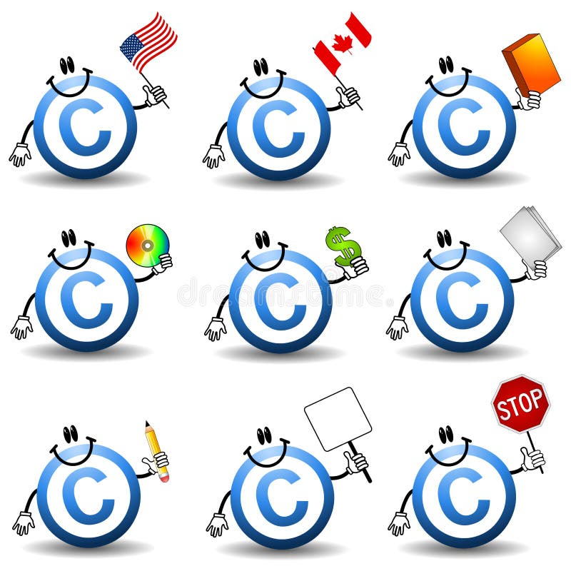 Copyright Symbol Cartoons stock illustration. Illustration of book ...