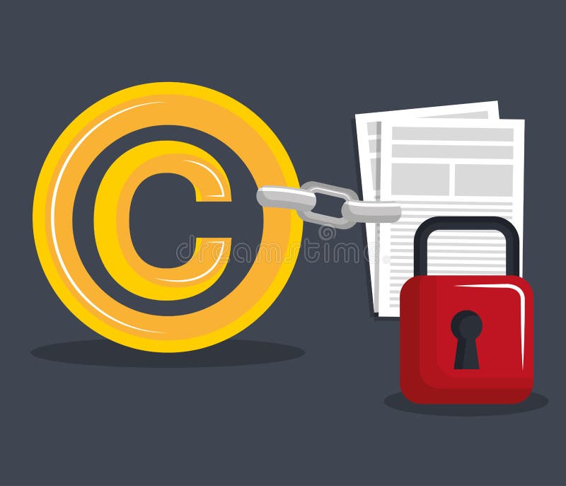 Copyright symbol design stock illustration. Illustration of chain ...