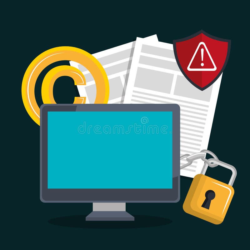 Copyright symbol design stock illustration. Illustration of protection ...